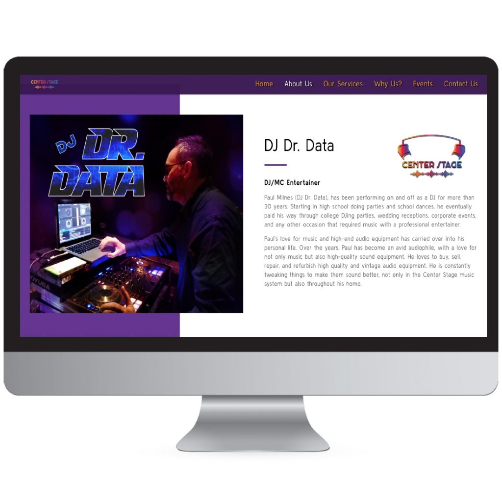 Center Stage Website – COLORA DESIGN